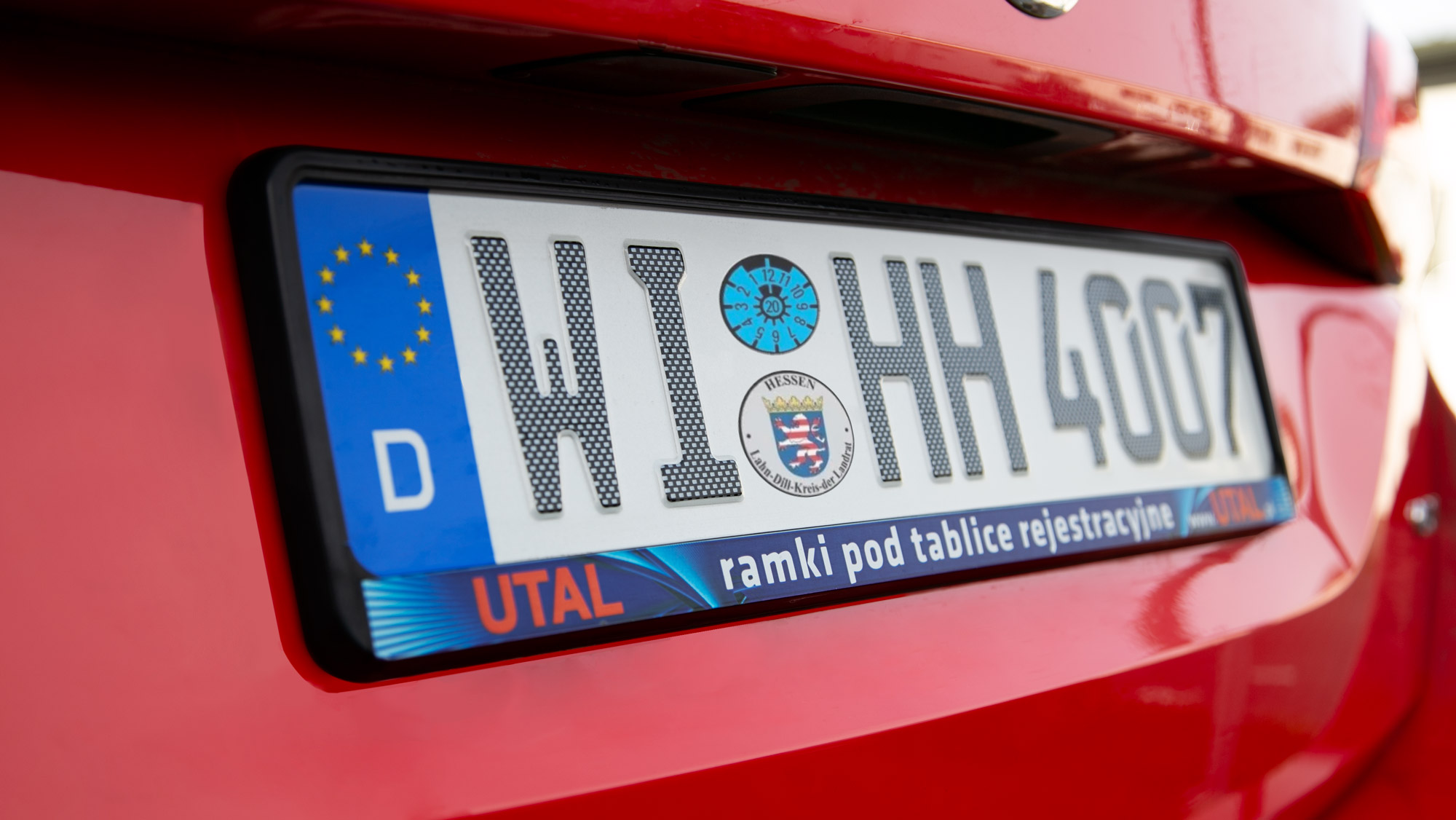 3D Carbon Kennzeichen – UTAL Deutschland - License Plate Solutions